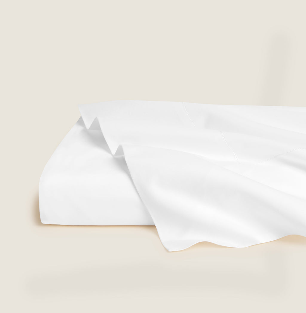 Splendore Flat Sheet - Luxury Sateen White Sheets | Pratesi